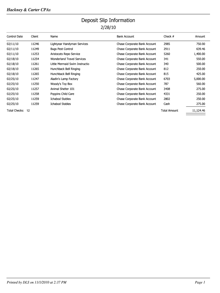 Chase Bank Deposit Slip 2020 2022 Fill And Sign Printable Template Online