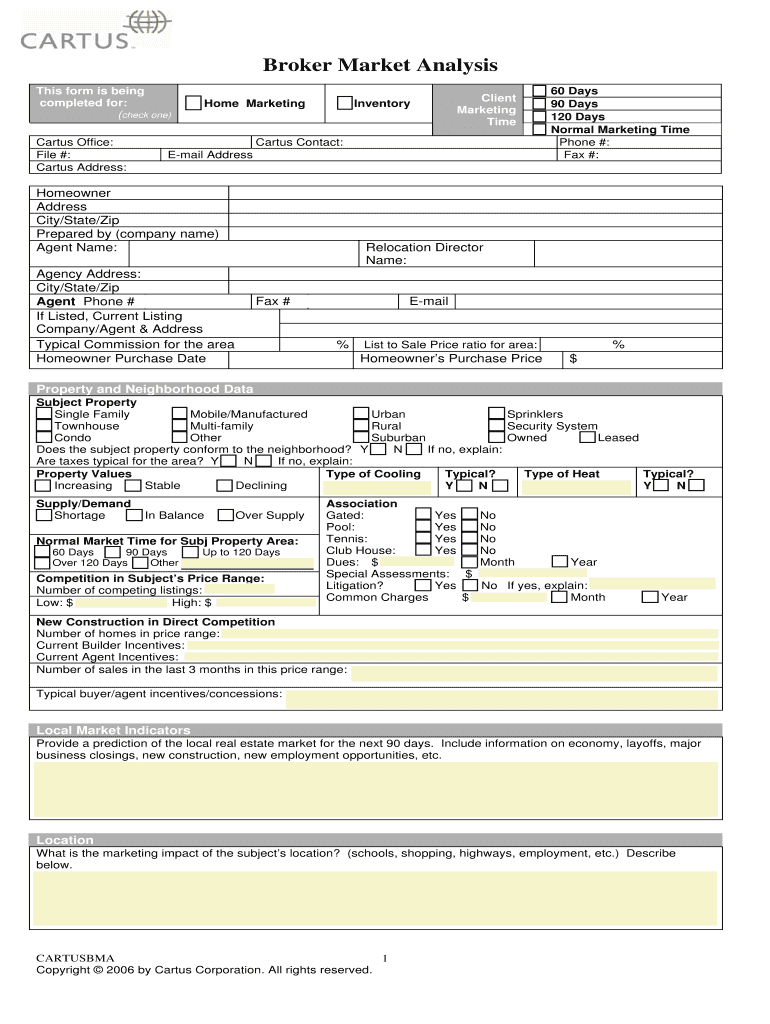 Broker market analysis: Fill out & sign online | DocHub