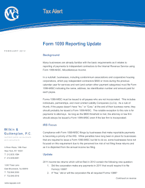 Fillable Online Form 1099 Reporting Update Fax Email Print - pdfFiller