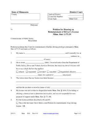 Fillable Online mncourts State of Minnesota - Minnesota Judicial Branch ...