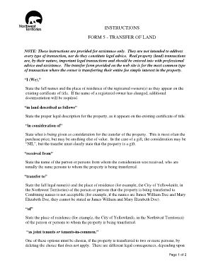 Fillable Online justice gov nt Transfer of Land - Landgate - justice ...