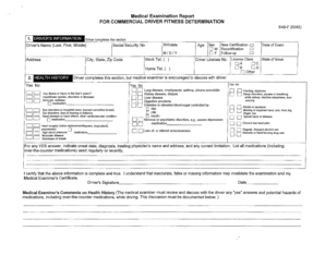 18 Printable Medical Examination Report For Commercial Driver Fitness ...
