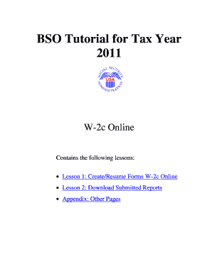 Fillable Online socialsecurity 2011 bso w2c form Fax Email Print ...