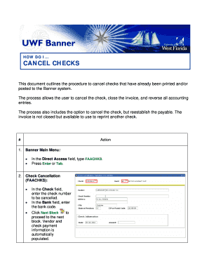 Fillable Online uwf CANCEL CHECKS - uwf Fax Email Print - pdfFiller