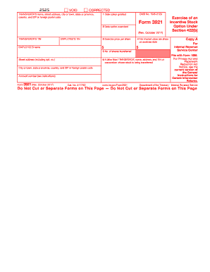 Fillable Online irs form 3921 Fax Email Print - pdfFiller