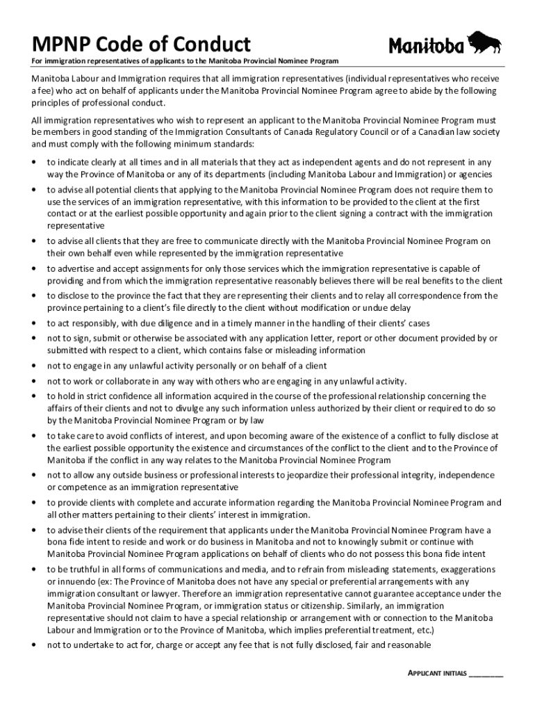 Fillable Online manitoba provincial nominee program application form mapp 2011 Fax Email Print ...