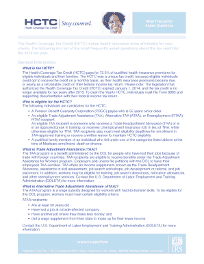 Fillable Online irs The Health Coverage Tax Credit (HCTC) may be able ...