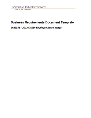 Fillable Online Business Requirements Document Template Fax Email Print ...
