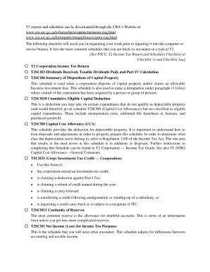 Fillable Online T2 returns and schedules can be downloaded through the ...