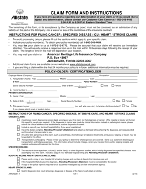 Fillable Online Allstate Claim Forms Fax Email Print - pdfFiller