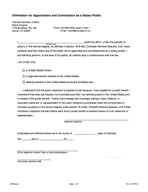 Fillable Online sos state co Affirmation Voter ID Form Fax Email Print ...