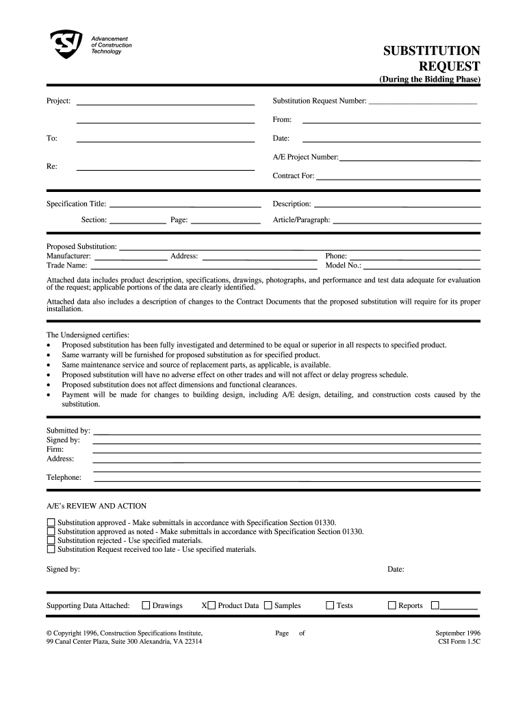 Csi Form 1 5c Fill Online Printable Fillable Blank PdfFiller