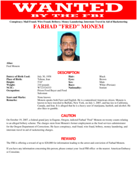 Fred Monem - Fill Online, Printable, Fillable, Blank | pdfFiller