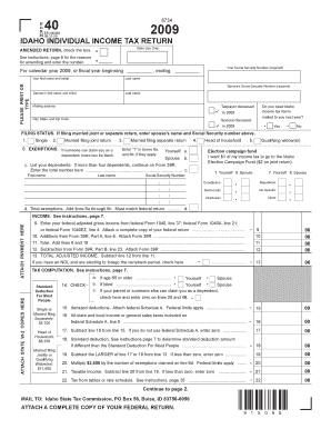 Fillable Online tax idaho Form 40 - Idaho State Tax Commission - tax ...