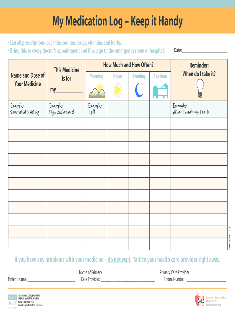 Medication Log Fillable Fill Online Printable Fillable Blank PdfFiller