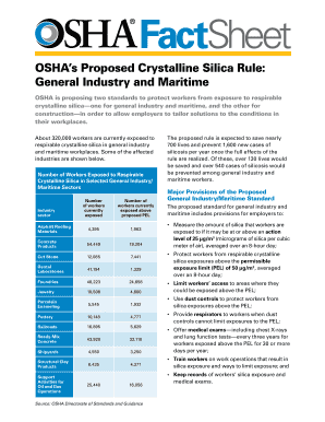 Fillable Online osha Fact sheet - OSHA - osha Fax Email Print - pdfFiller