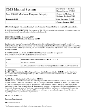 Fillable Online cms Transmittal 442 - Centers for Medicare & Medicaid Services Fax Email Print ...