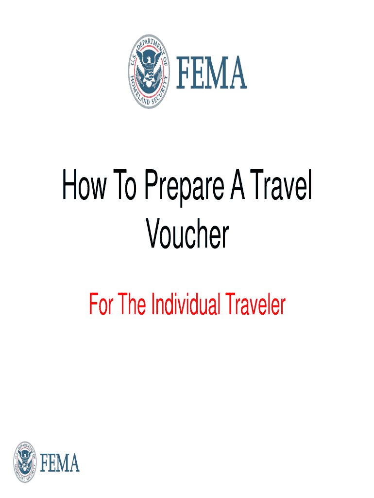FEMA Travel Voucher Form - Blank Fillable Template | Fill Out, Print ...