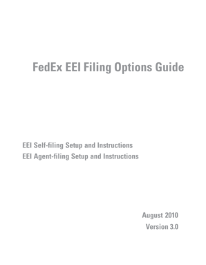 Fillable Online EEI Filing Options Guide v3.0 - FedEx Fax Email Print ...