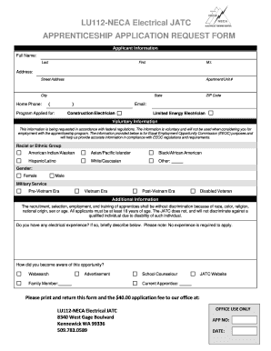 Fillable Online Printable Application Request Form.pdf - LU112-NECA ...