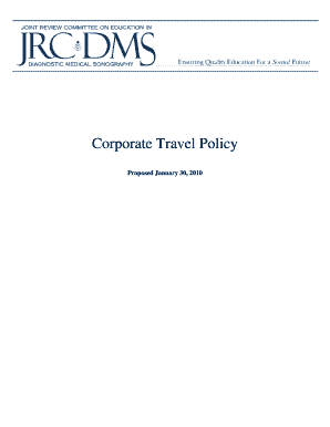 Fillable Online Corporate Travel Policy Fax Email Print - pdfFiller