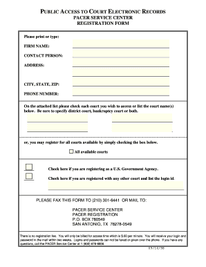 Fillable Online Public Access to Court Electronic Records - Forms Fax ...