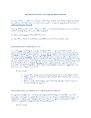 Fillable Online benefits va Reconsideration of Value Request ...