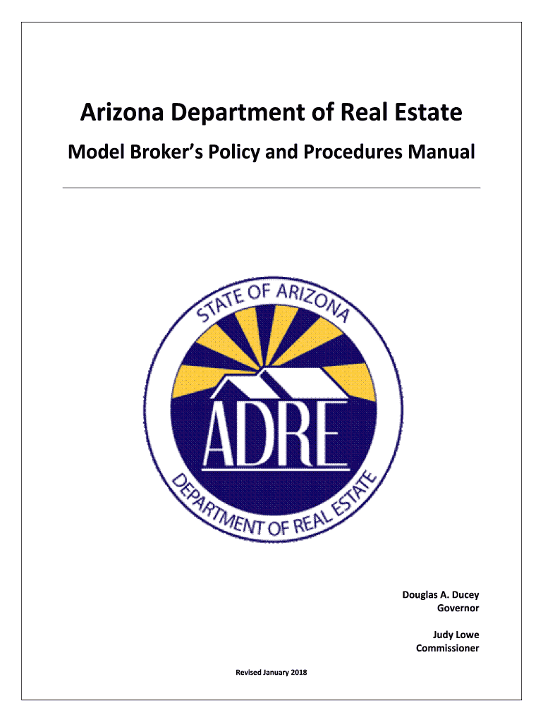 2018 2022 Form AZ ADRE Model Broker s Policy Procedure Fill Online 