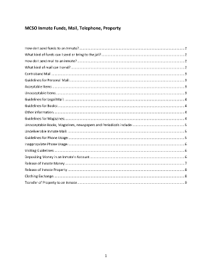 Fillable Online Inmate Guide - Multnomah County Sheriff's Office Fax ...