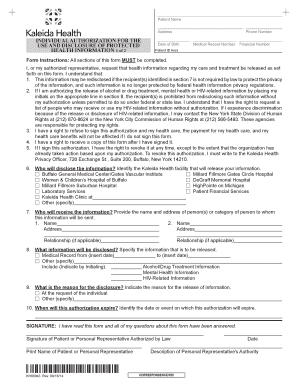 Fillable Online IHS Form 810, Authorization for Use or Disclosure of ...