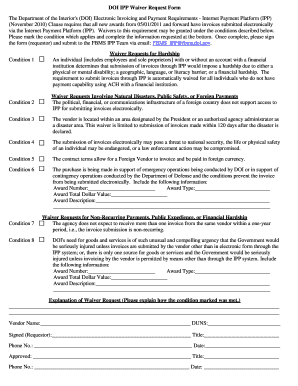 Fillable Online blm DOI IPP Waiver Request Form - blm Fax Email Print ...