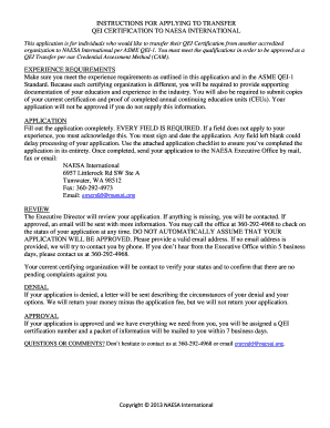 Fillable Online INSTRUCTIONS FOR APPLYING TO TRANSFER Fax Email Print - pdfFiller