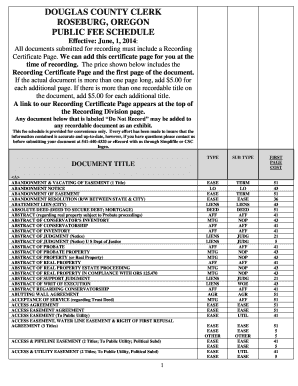 Fillable Online co douglas or RECORDING FEE SCHEDULE - Douglas County ...