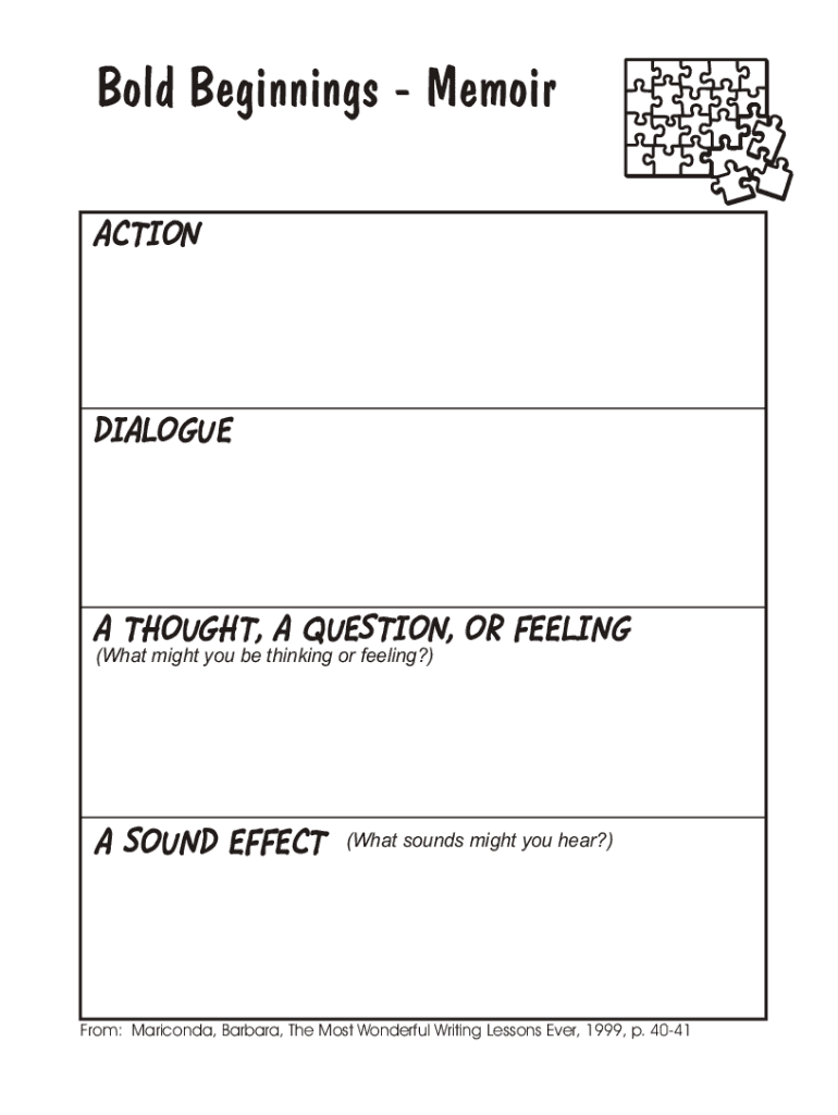 How To Write A Memoir Outline Fill Out Sign Online DocHub