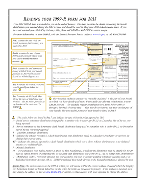 Fillable Online Reading your 1099-r form for 2013 Fax Email Print ...