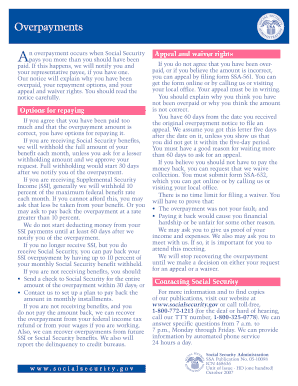 Fillable Online ssa Overpayments - Social Security Administration Fax ...