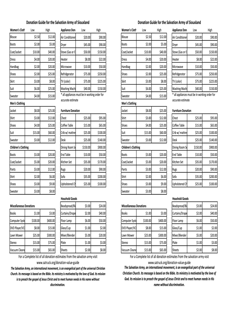 Itemized Donation List Printable 2022 Fill Online Printable 