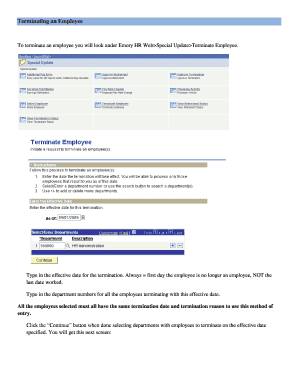 Fillable Online hr emory Terminating an Employee To terminate an ...