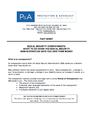 Fillable Online pandasc Important Information About Your Appeal And ...