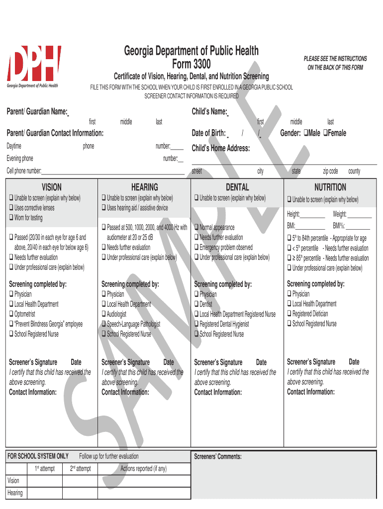 Ga Form 3300 Printable Printable Forms Free Online
