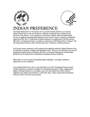 Fillable Online ihs Indian Preference - Indian Health Service - ihs Fax ...
