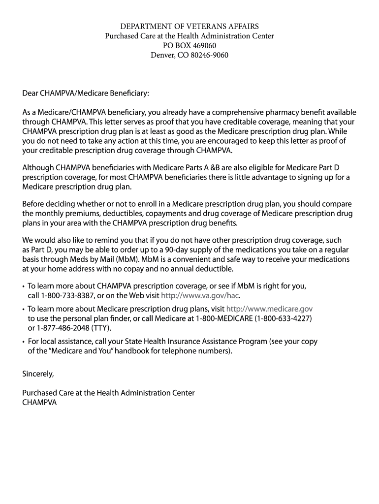 Creditable Coverage Letter From Employer Template Fill Online 