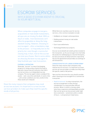 Fillable Online Form 3005 General Information (Notice of Escrow Account ...