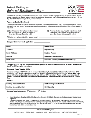 Fillable Online The Belated Enrollment Form is currently unavailable ...