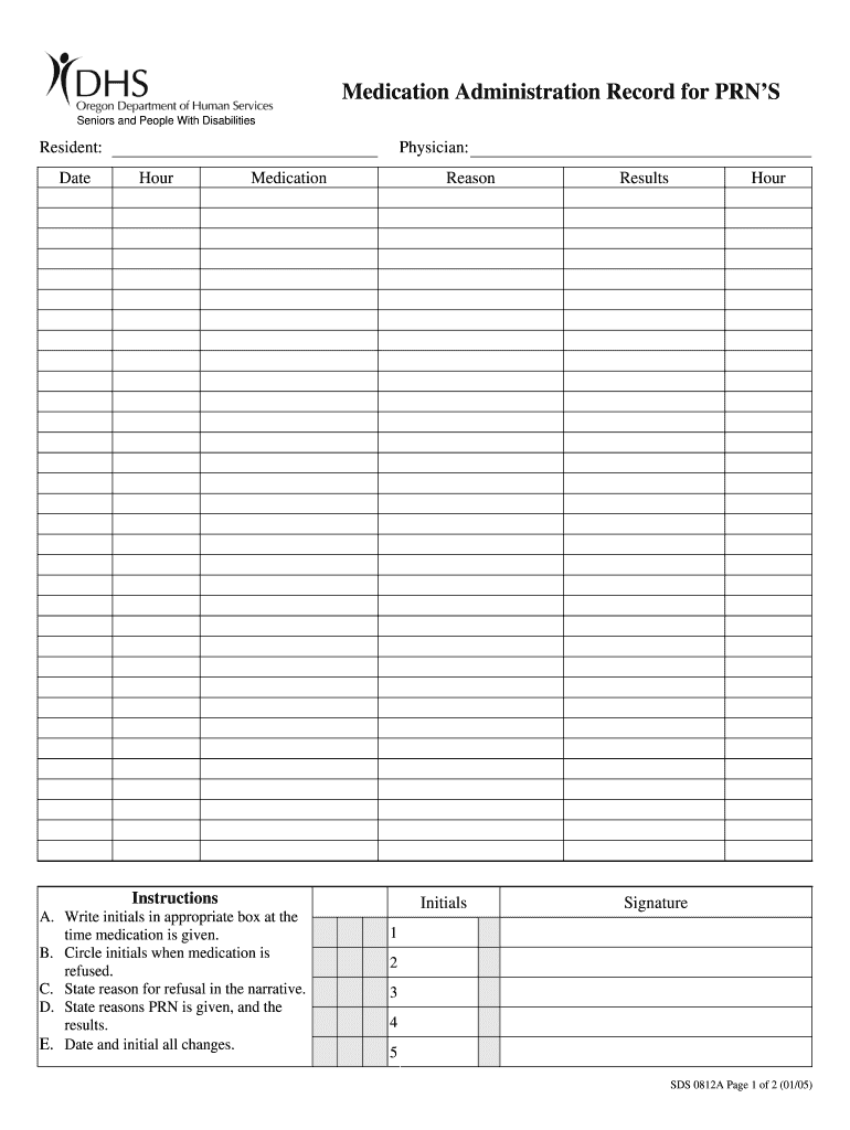 Record Prn Form Fill Online Printable Fillable Blank PdfFiller