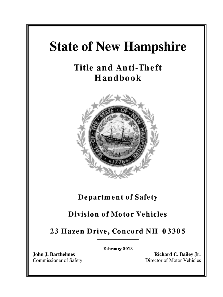 Fillable Online nh Title Handbook - NH.gov - nh Fax Email Print - pdfFiller