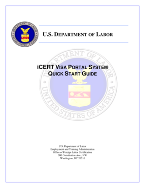 Fillable Online foreignlaborcert doleta ICERT Quick Start Guide - Foreign Labor Certification ...