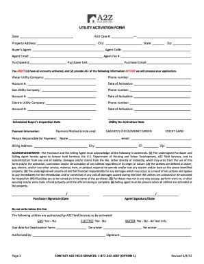 Fillable Online UTILITY ACTIVATION AUTHORIZATION & DE-WINTERIZATIONRE-WINTERIZATION INSTRUCTIONS ...