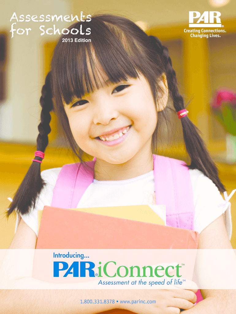Fillable Online 2013 School Brochure - PAR - Psychological Assessment ...