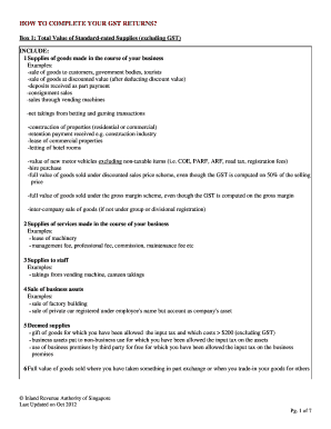 Fillable Online iras gov HOW TO COMPLETE YOUR GST RETURNS? - IRAS Fax ...